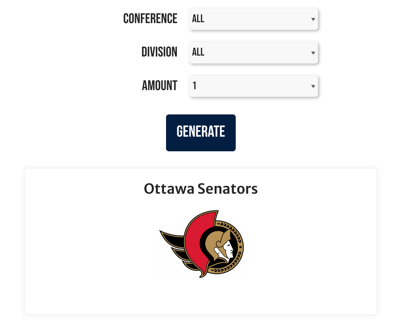 Random NHL Team: Use The Best NHL Team Generator Now
