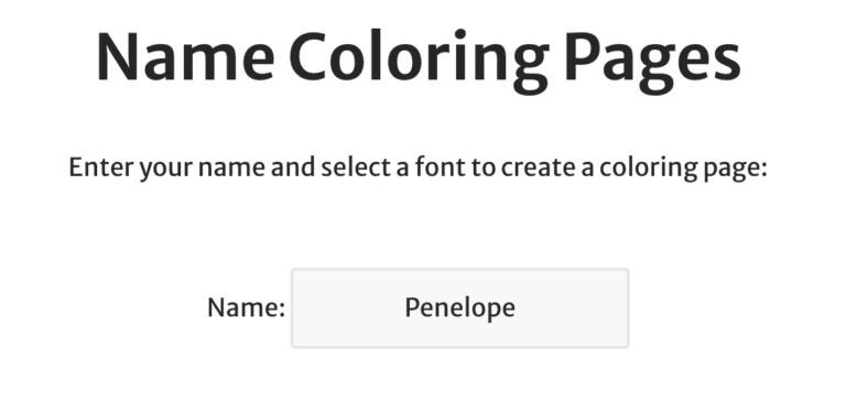 Name Coloring Pages Generator: Free Printable 2026