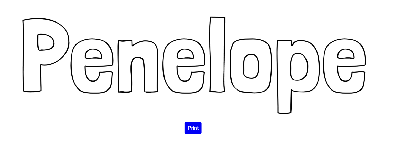 Official Name Coloring Pages Generator: Print Your Name Now