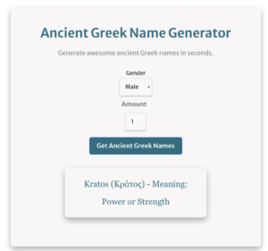 The Official Ancient Greek Name Generator: Best Name Now