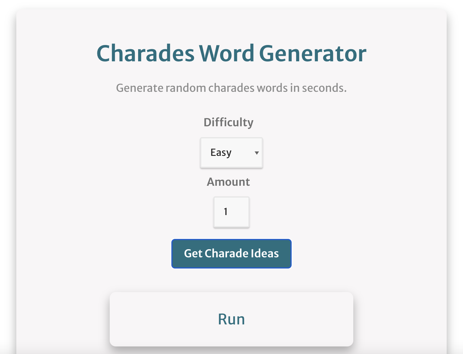 The Official Charades Generator: Get Charades Words Now