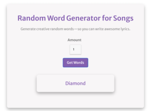 The Official Random Word Generator for Songs: Try it Now 🎶