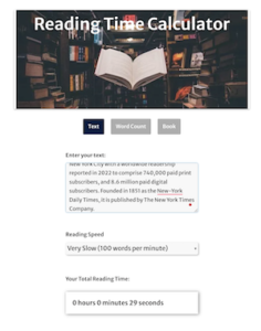 The Official Reading Time Calculator: Time to Read Now